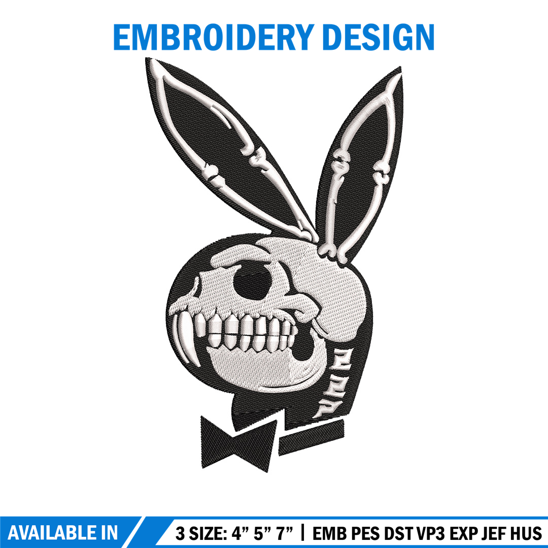 Bunny skeleton embroidery design, Logo embroidery, Embroider | Inspire ...