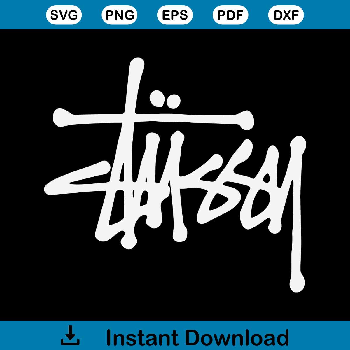 Vintage Stussy Logo Brand SVG Digital Cricut File - Inspire Uplift
