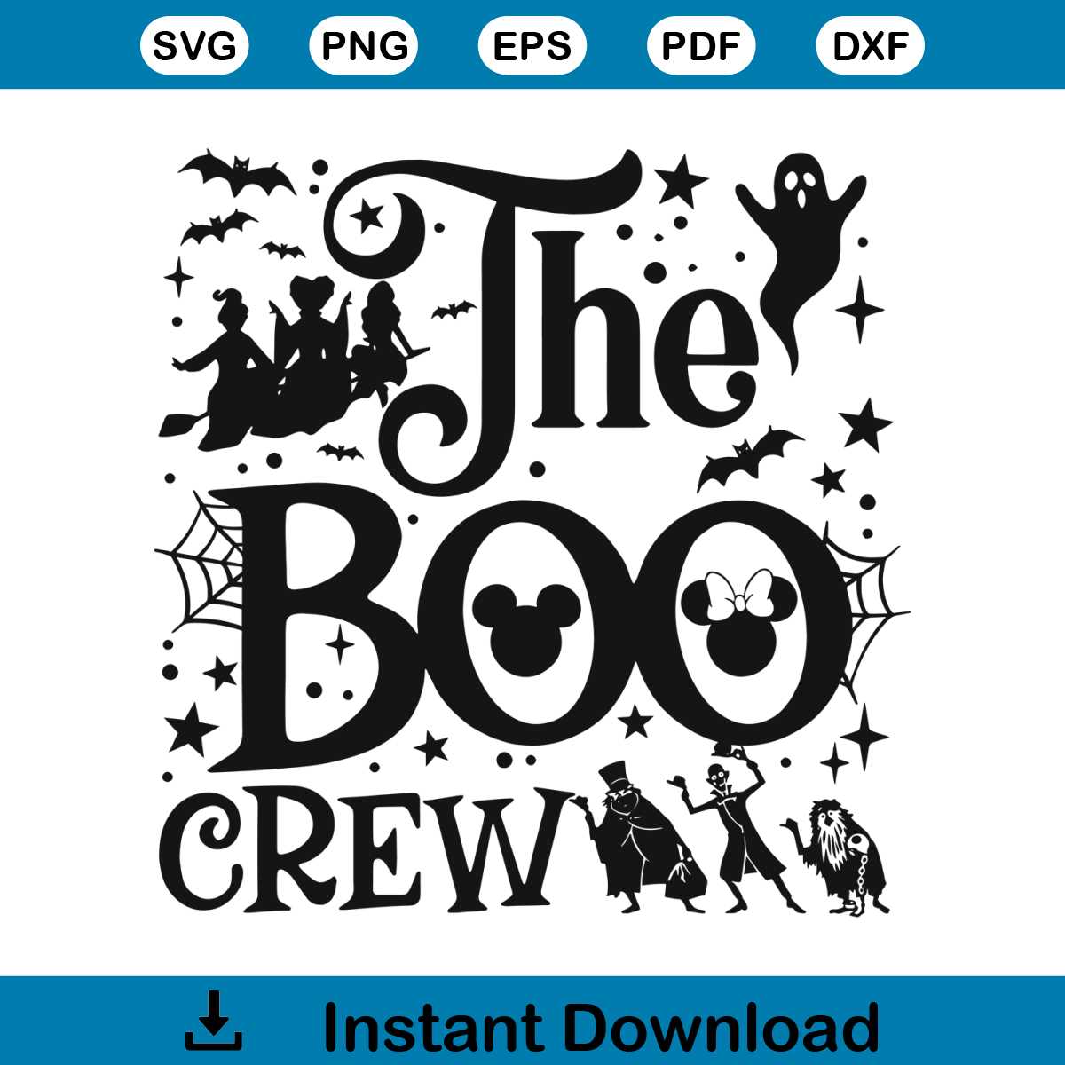 Disney Halloween The Boo Crew SVG Sanderson Sisters SVG - Inspire Uplift
