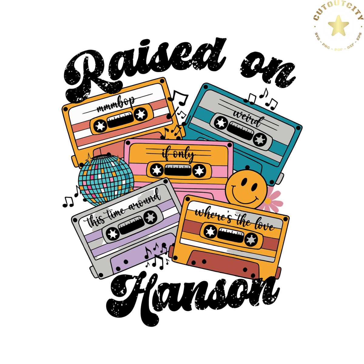 Raised On Hanson Music 90s Pop Band Music SVG Digital File | Inspire Uplift