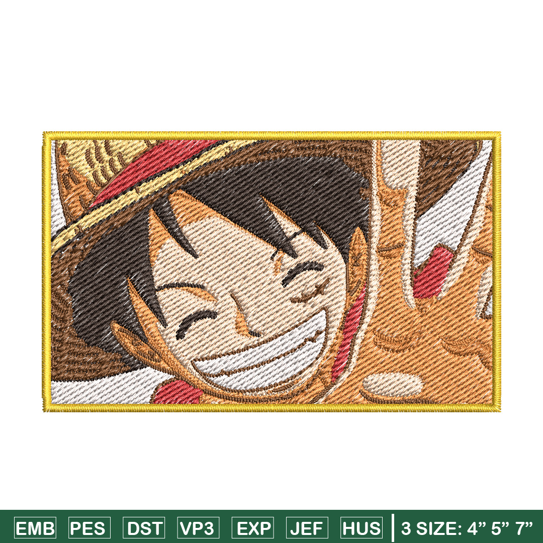 Luffy embroidery design, One piece embroidery, Anime design, | Inspire ...