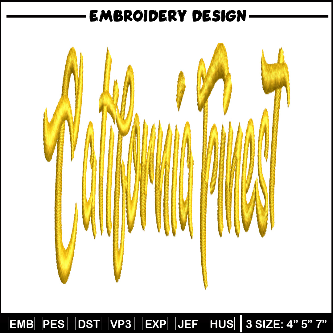 California Finest embroidery design, California Finest embro | Inspire ...