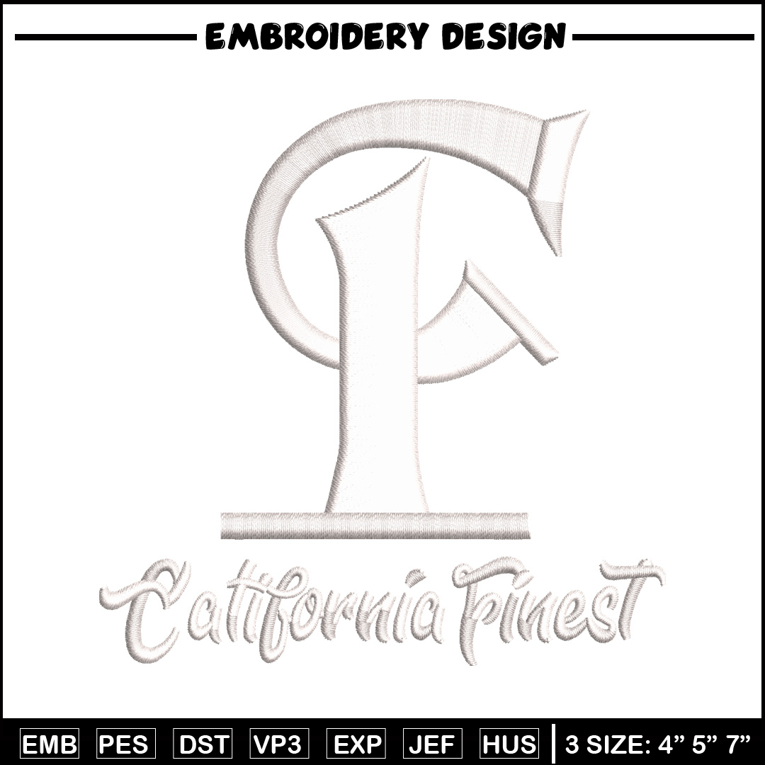 California Finest embroidery design, logo embroidery, logo d | Inspire ...