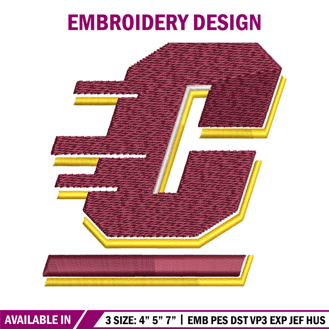 Central Michigan Chippewas embroidery design, Central Michig | Inspire ...