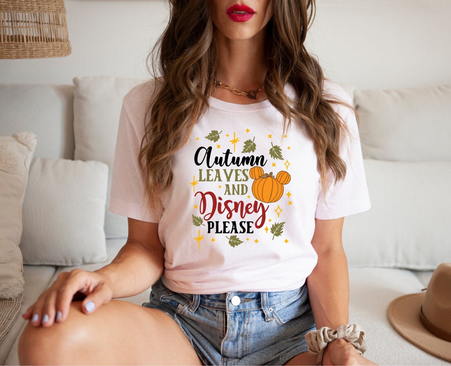 Autumn Leaves And Disney Please Shirt , Thanksgiving Pumpkin - Inspire ...