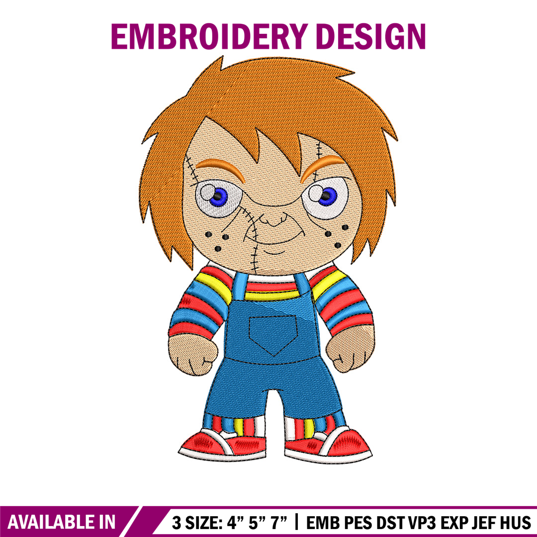 Chucky chibi embroidery design, Horror embroidery, Embroider - Inspire ...