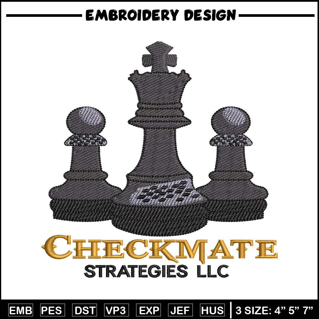 Checkmate Logo embroidery design, Checkmate Logo embroidery, | Inspire ...