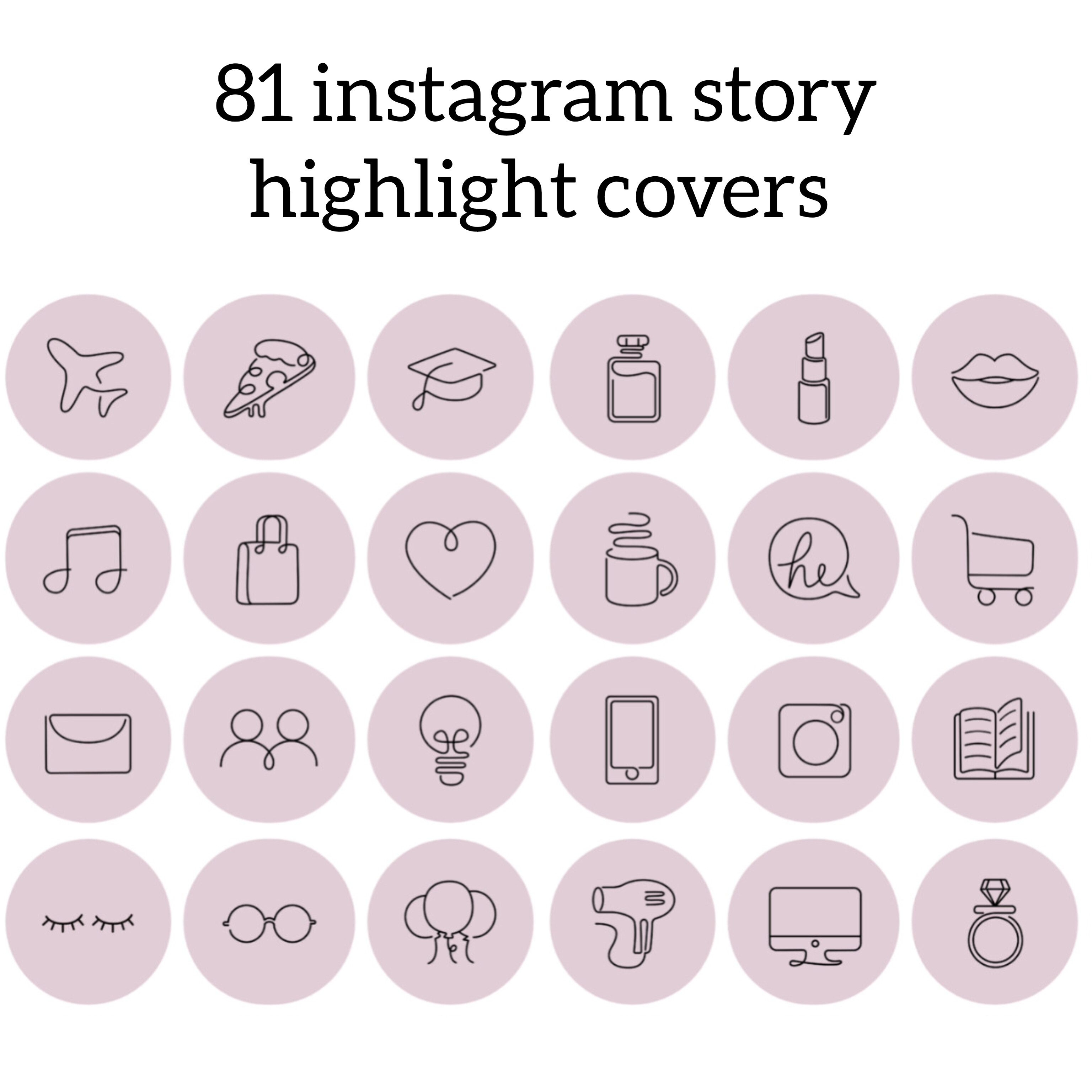 81 Pink Instagram Highlight Icons. Minimalism Instagram High | Inspire ...