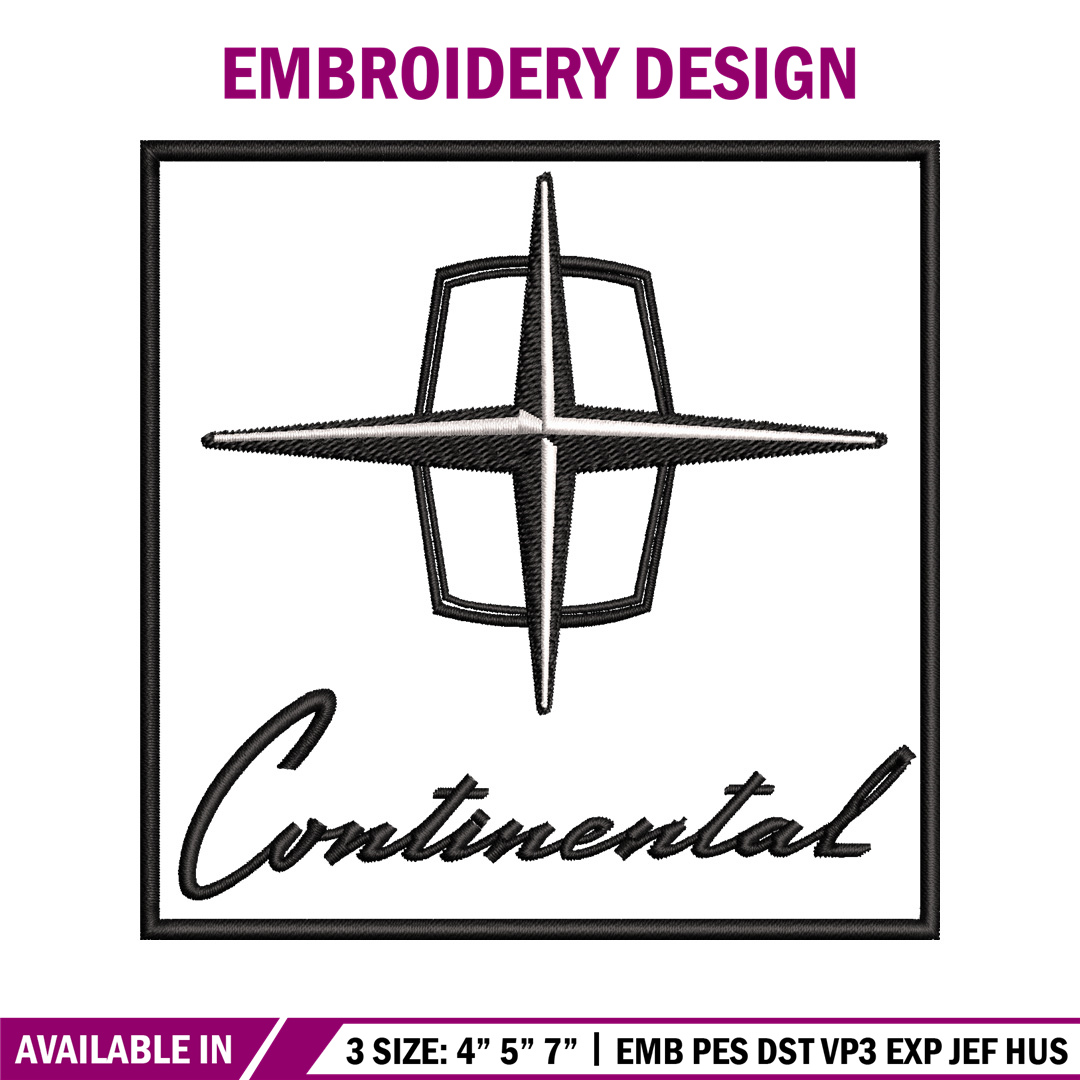 Continental logo embroidery design, Continental logo embroid | Inspire ...