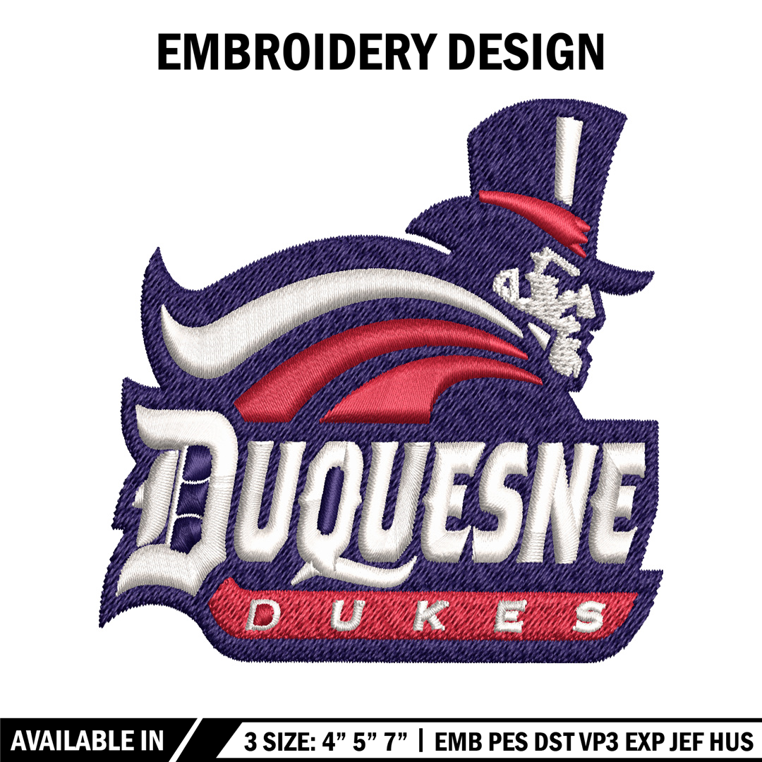 Duquesne Dukes embroidery design, Duquesne Dukes embroidery, | Inspire ...