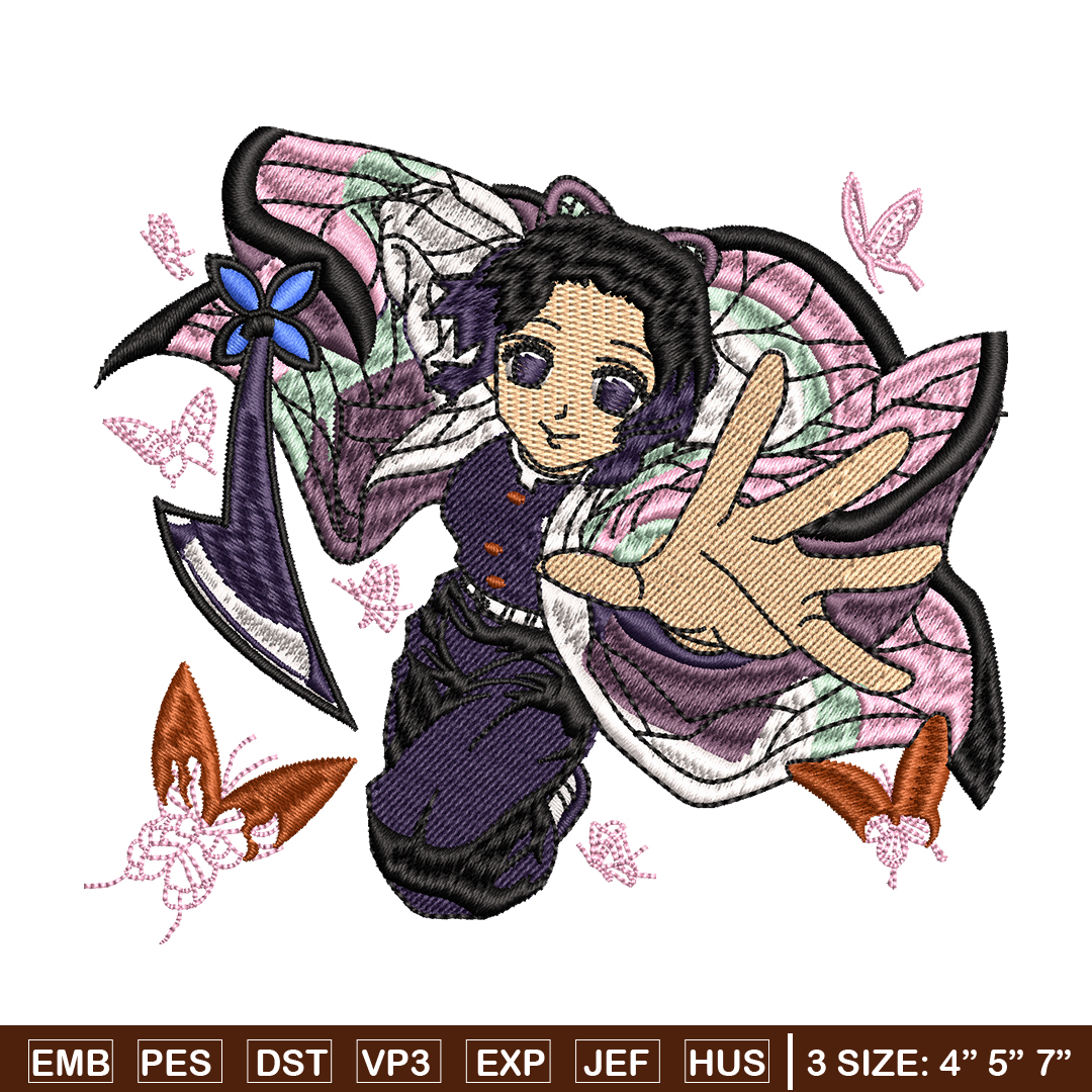 Kochou Shinobu embroidery design, Kimetsu no Yaiba embroider - Inspire ...