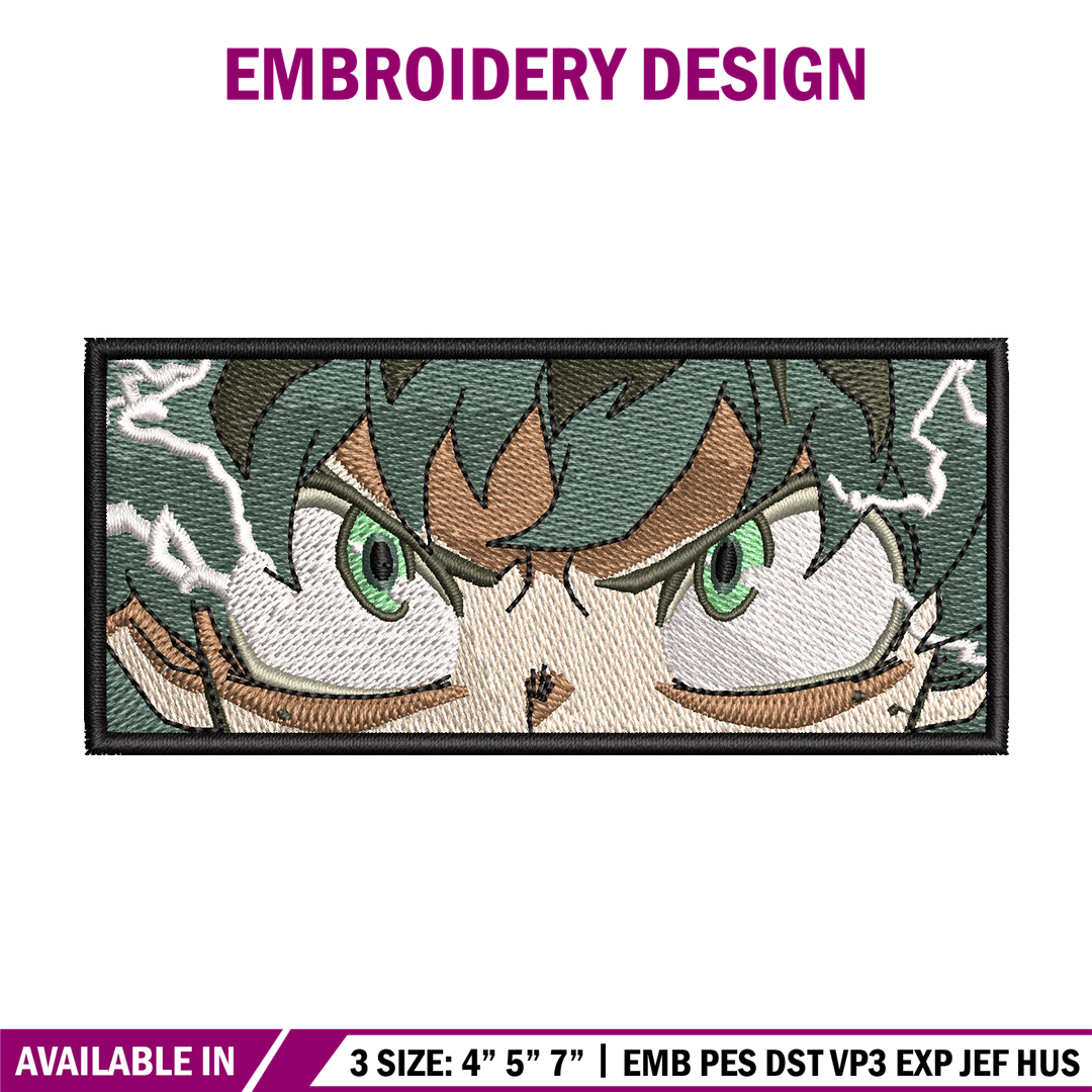 Deku eyes embroidery design, Mha embroidery, Anime design, E | Inspire ...