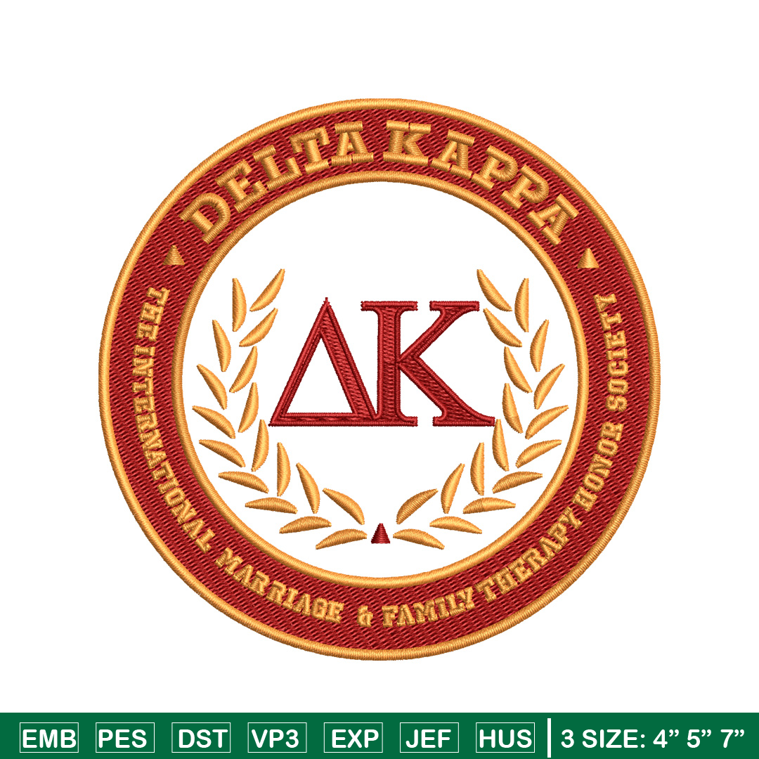 Delta Kappa embroidery design, Delta Kappa Logo embroidery, | Inspire ...