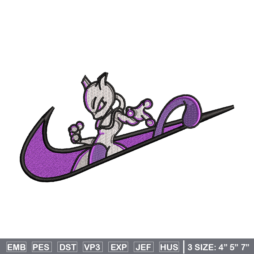 Mewtwo nike embroidery design, Pokemon embroidery, Nike desi | Inspire ...