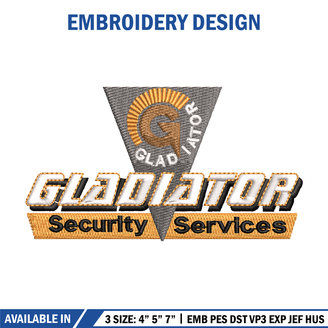 Gladiator Security Logo embroidery design, Gladiator Securit | Inspire ...