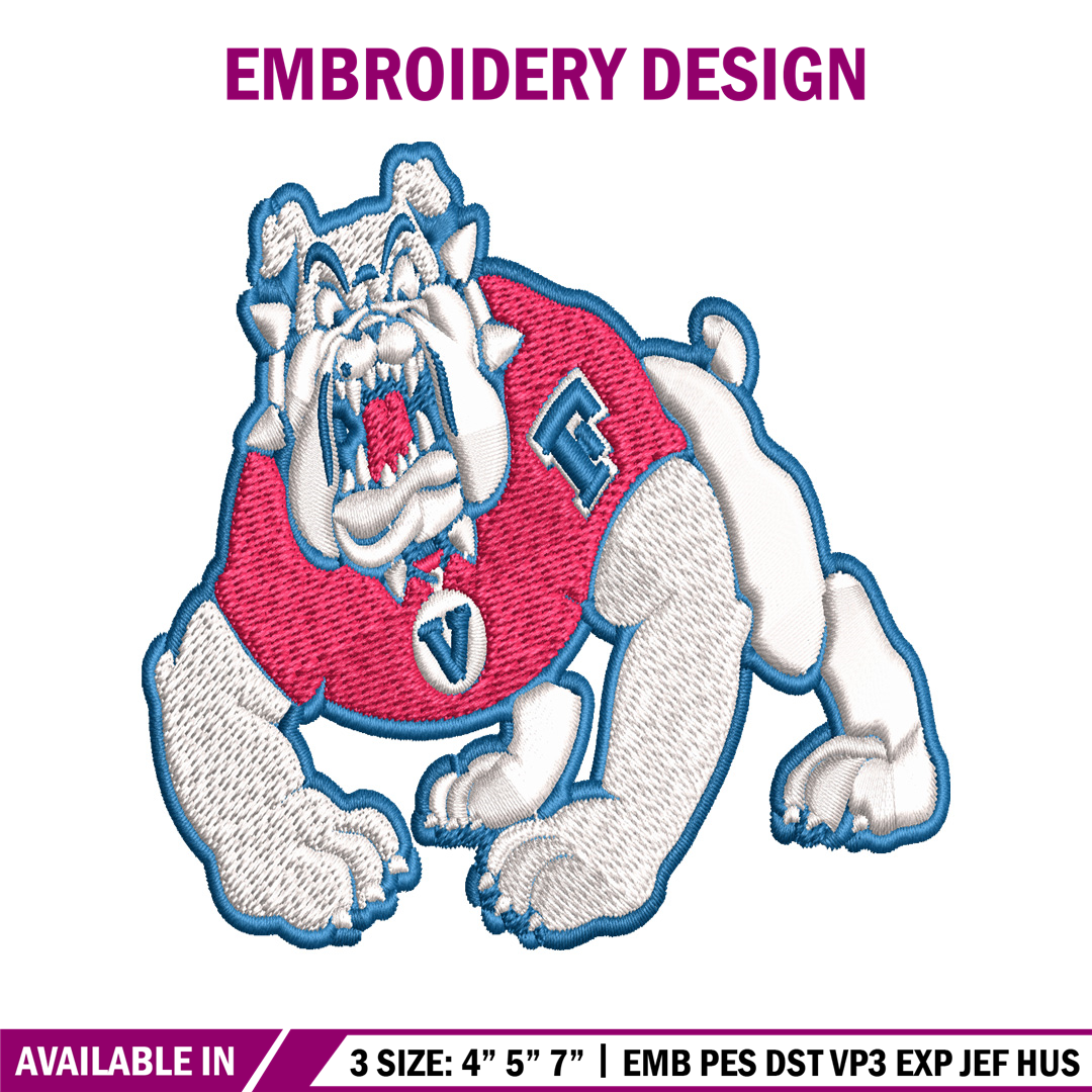 Fresno State Bulldogs embroidery design, Fresno State Bulldo | Inspire ...