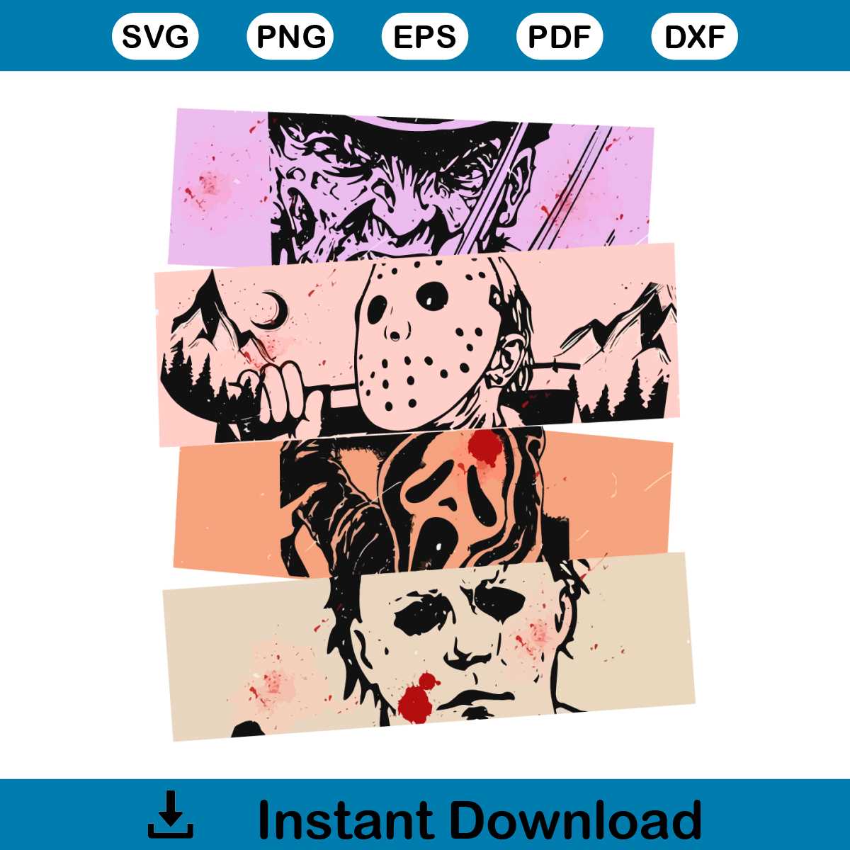 Horror movie Halloween Character Svg File For Cricut - Inspire Uplift