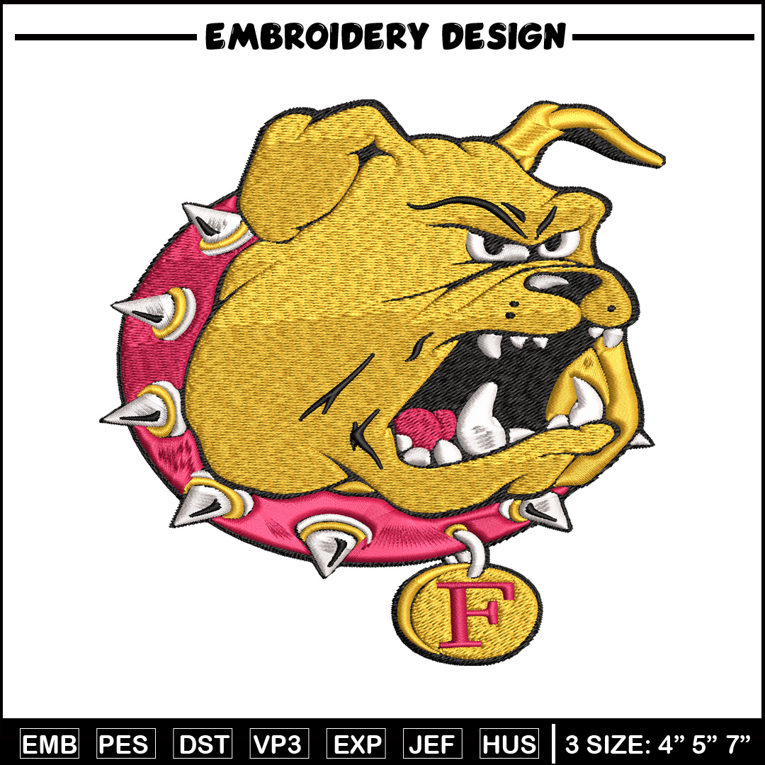 Ferris State Bulldogs embroidery design, Ferris State Bulldo | Inspire ...