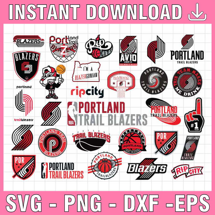 30 Files NBA Portland Trail Blazers svg,Portland svg,Trail s | Inspire ...