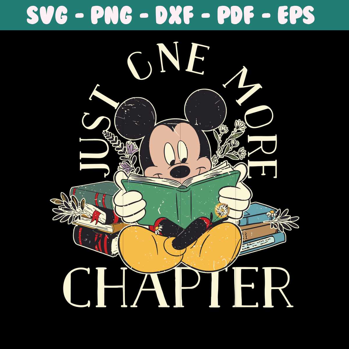 Just One More Chapter Mickey Mouse SVG File For Cricut | Inspire Uplift