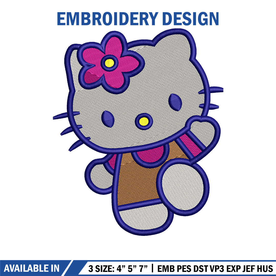 Hello kitty embroidery design, Kitty embroidery, Embroidery | Inspire ...