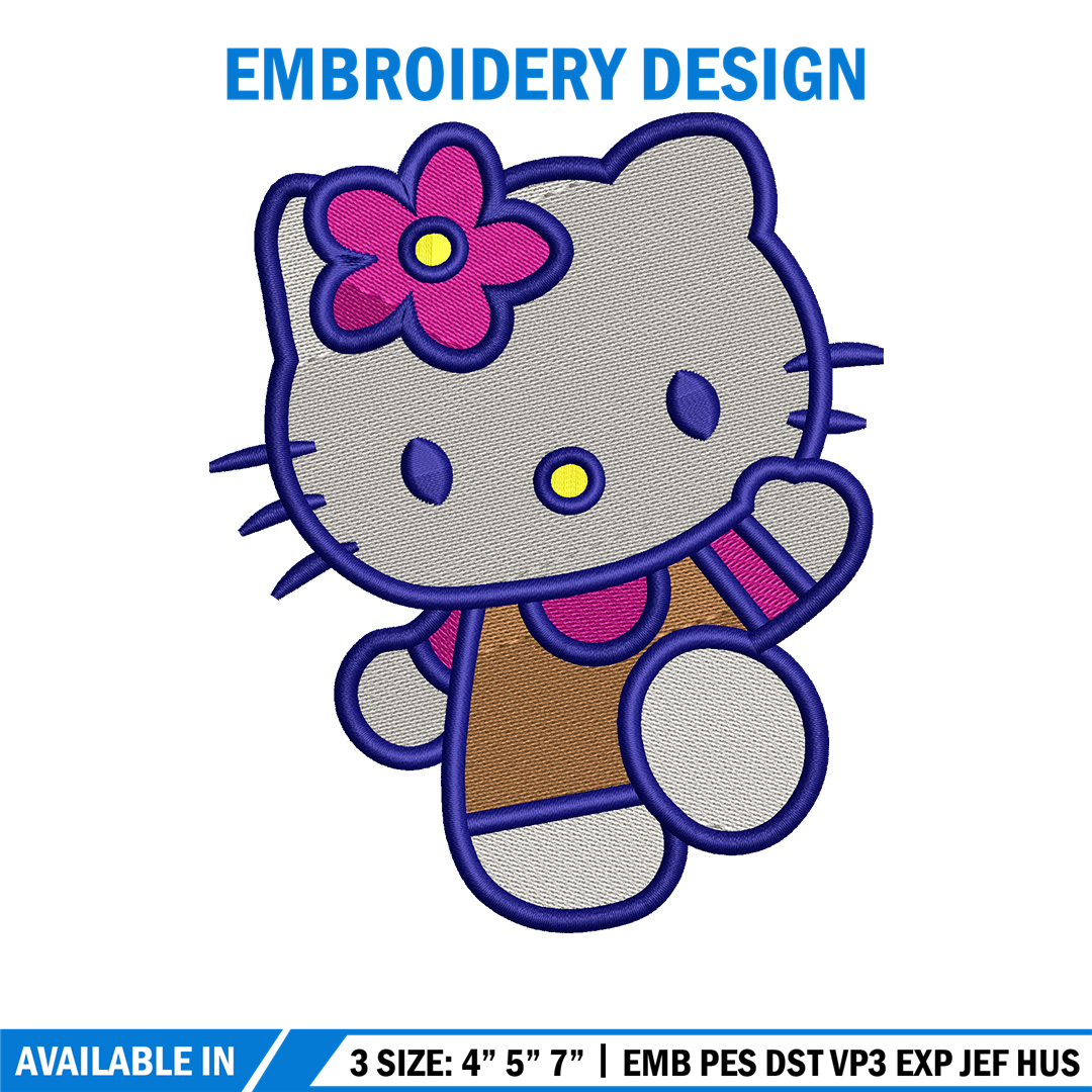 Hello kitty embroidery design, Kitty embroidery, Embroidery | Inspire ...