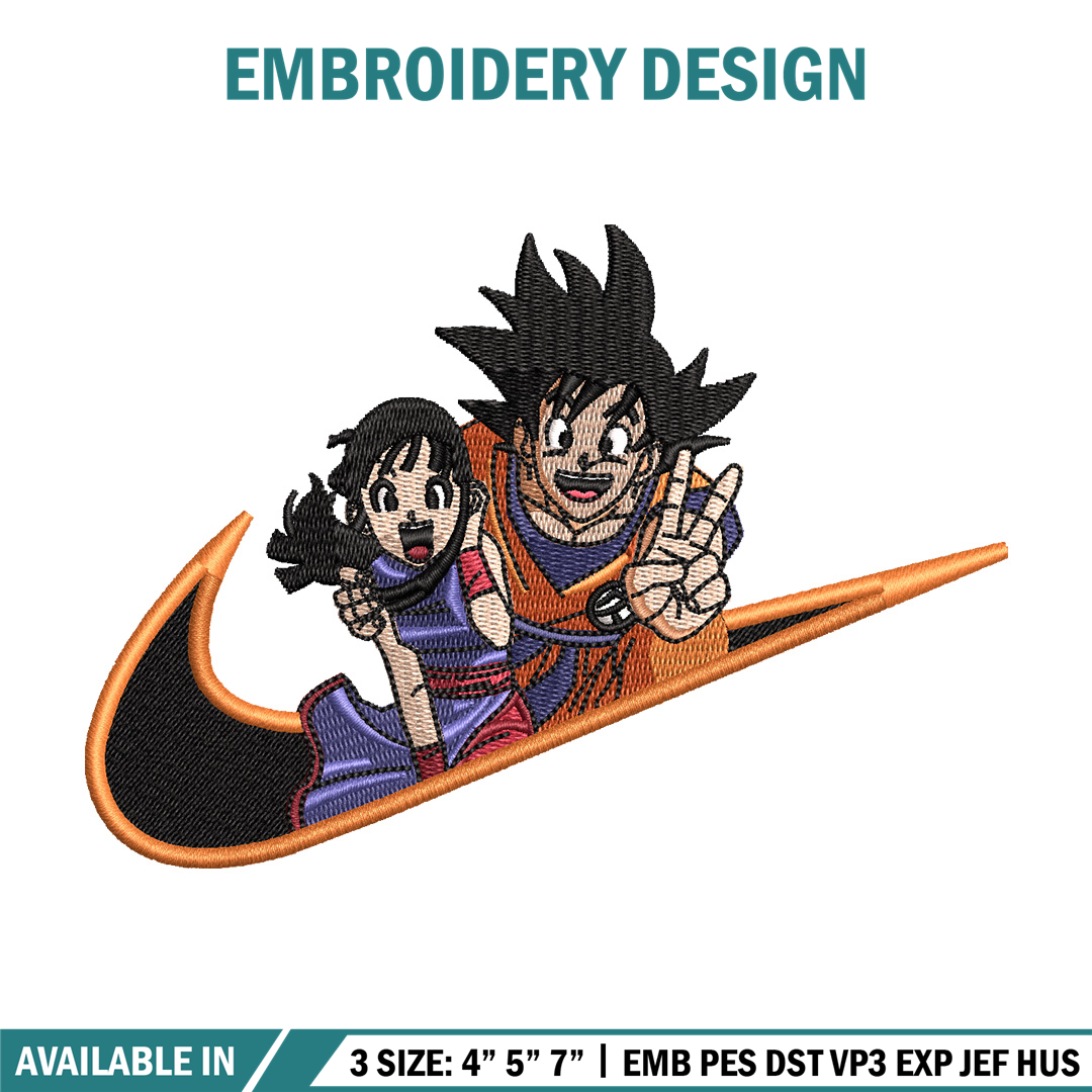 Goku chichi embroidery design, Dragonball embroidery, Nike d | Inspire ...