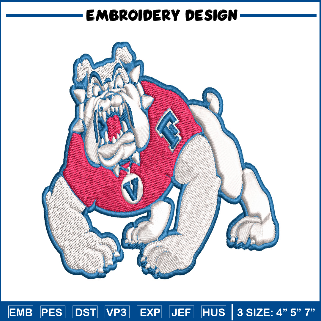 Fresno State Bulldogs embroidery design, Fresno State Bulldo | Inspire ...