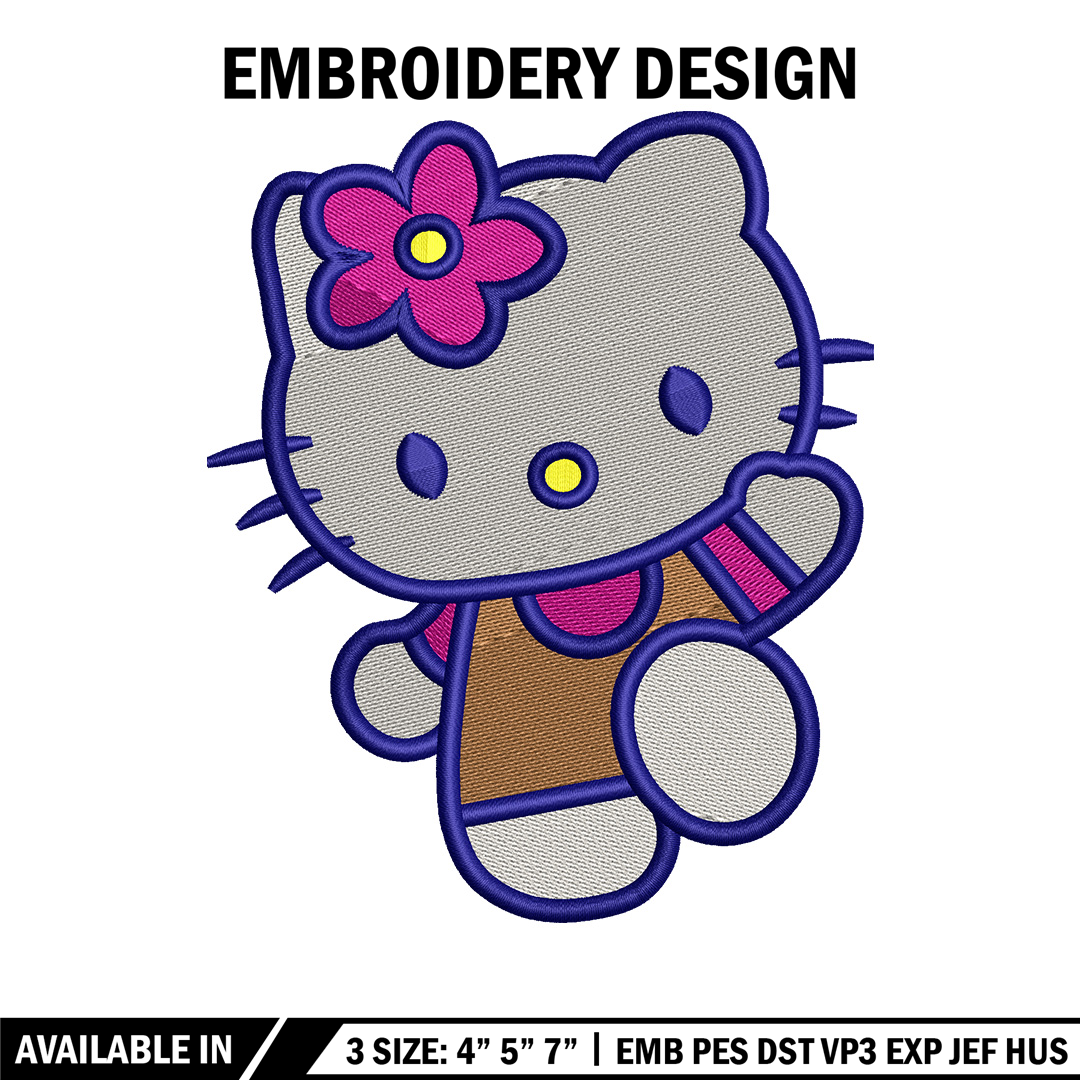 Hello kitty embroidery design, Kitty embroidery, Embroidery | Inspire ...
