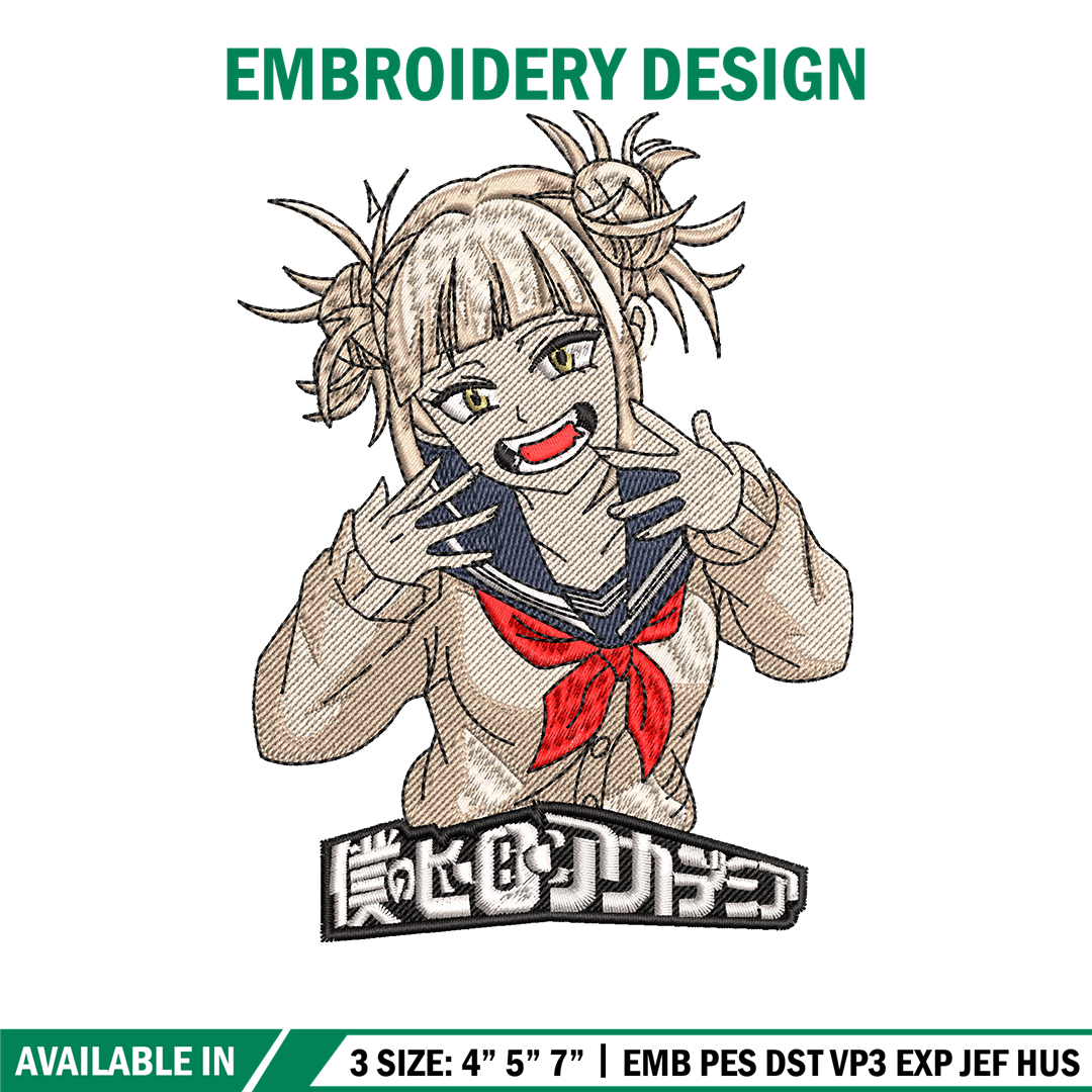 Himiko Toga laugh embroidery design, My hero academia embroi | Inspire ...