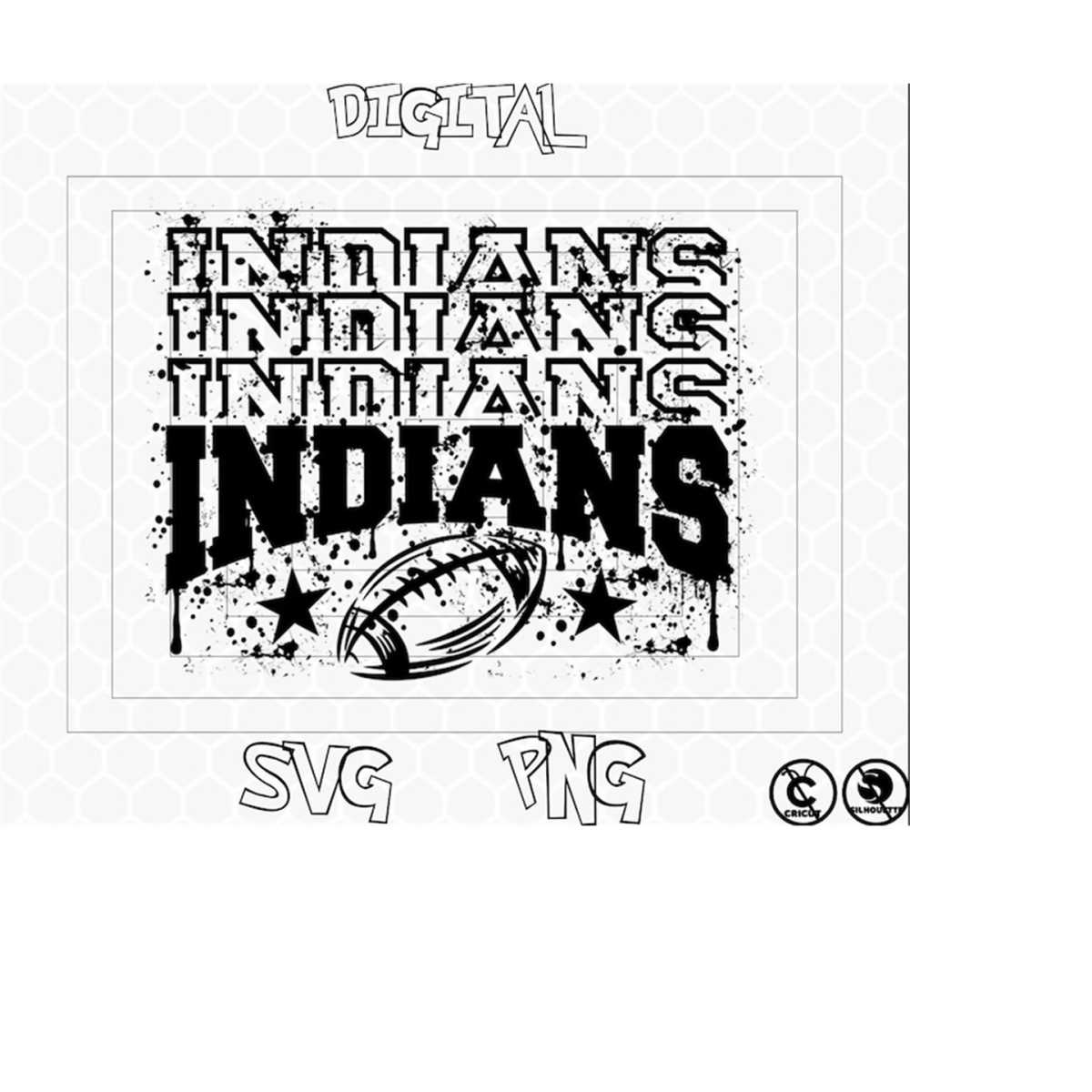Indians Football Svg | Inspire Uplift
