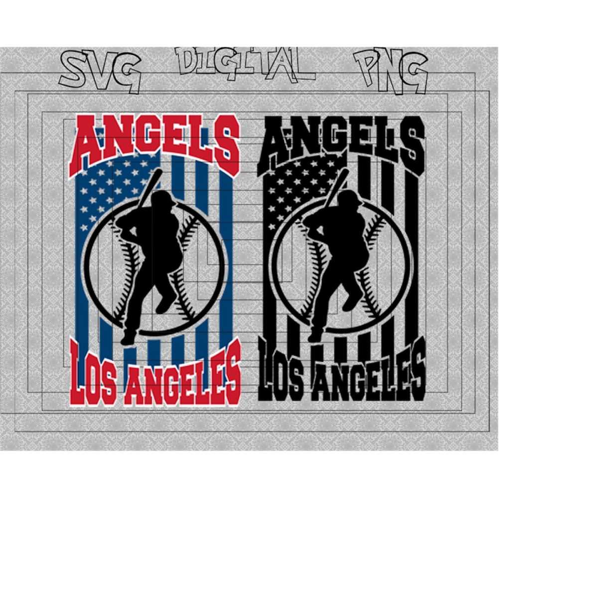Angels Baseball Svg File | Inspire Uplift