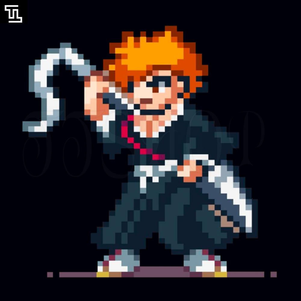 Ichigo 8 bit bleach PNG Download - Inspire Uplift