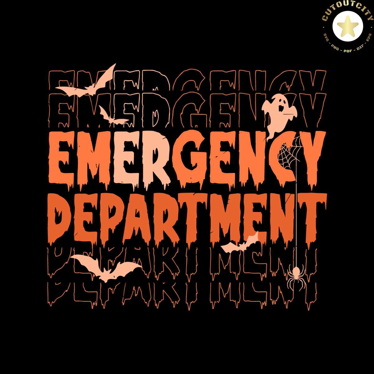 Vintage Emergency Department Halloween SVG Digital File | Inspire Uplift