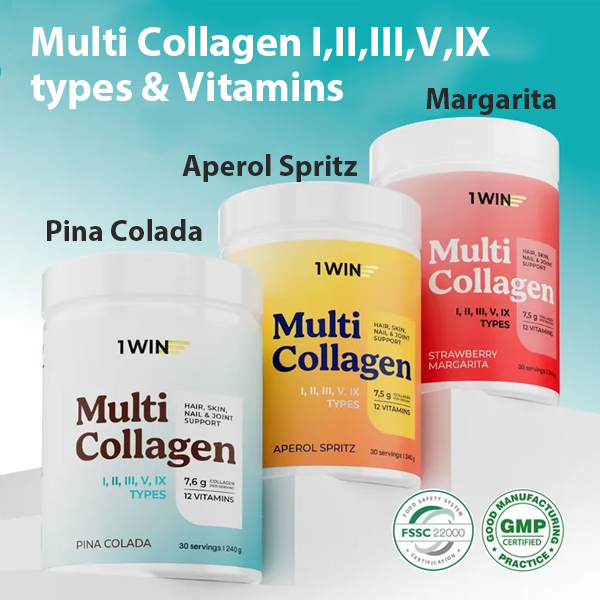 Multi Collagen I,II,III,V,IX types & Vitamins 240g / 0.53lb | Inspire ...