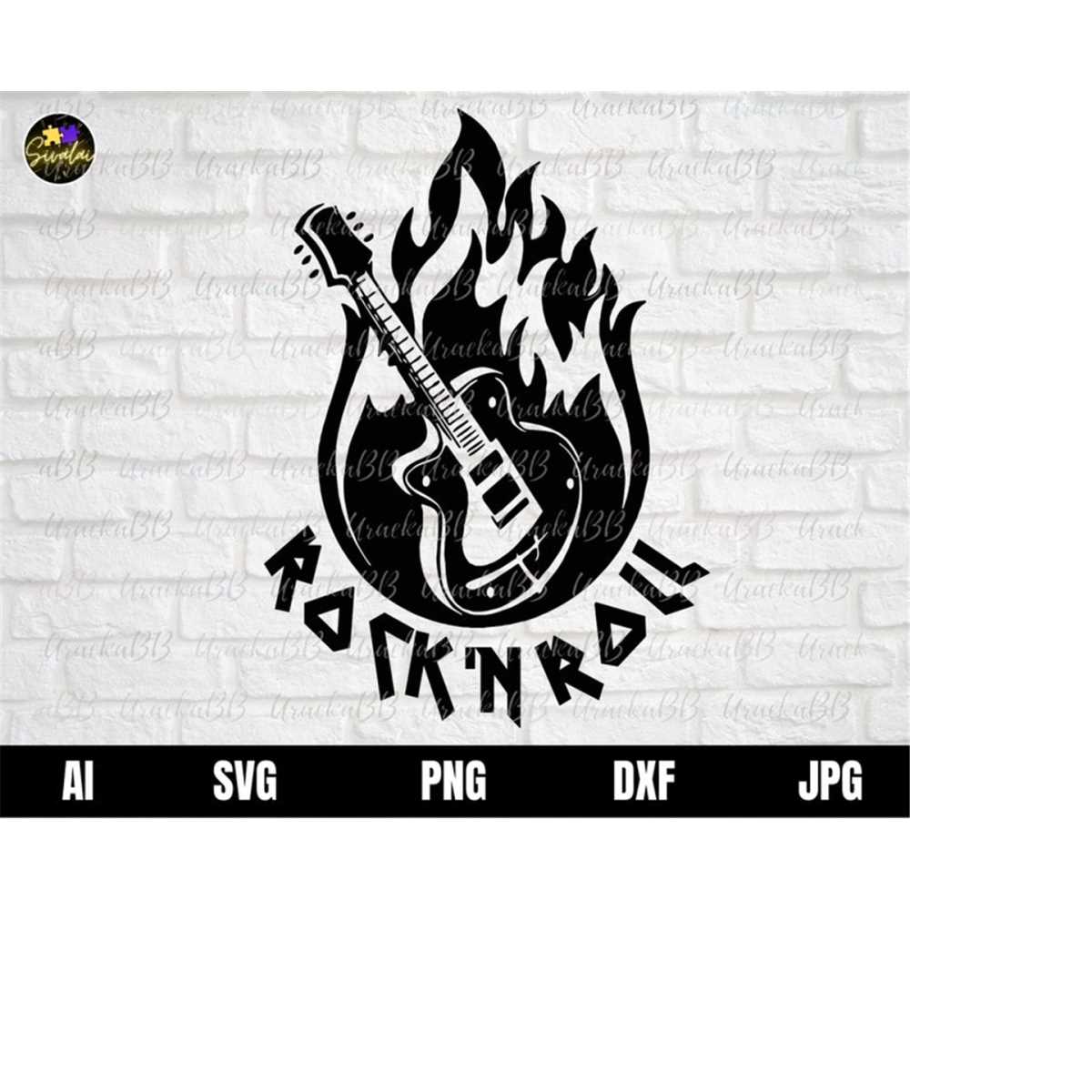 Rock And Roll Music SVG, Guitar SVG, Rock N Roll SVG, Rock H | Inspire ...