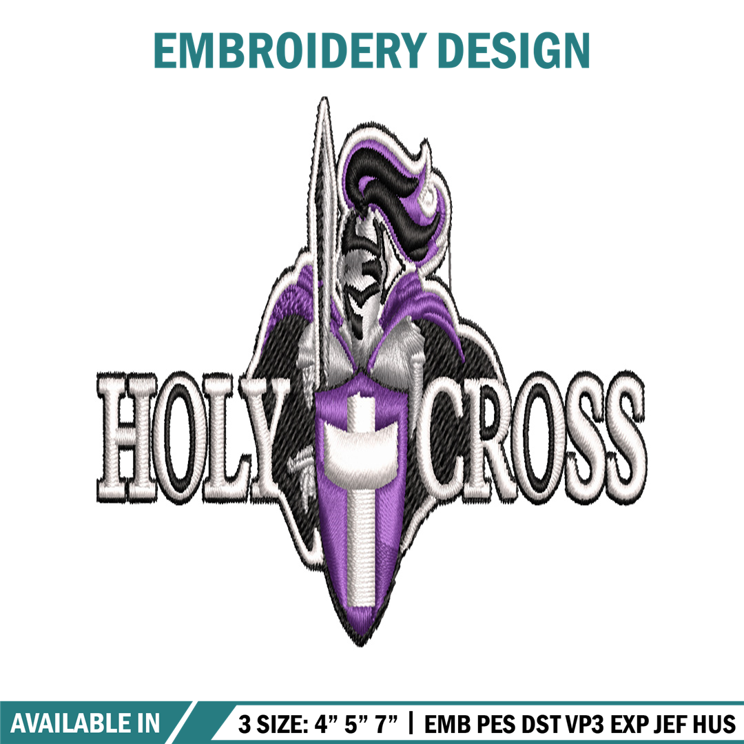 Holy Cross Crusaders embroidery design, Holy Cross Crusaders | Inspire ...