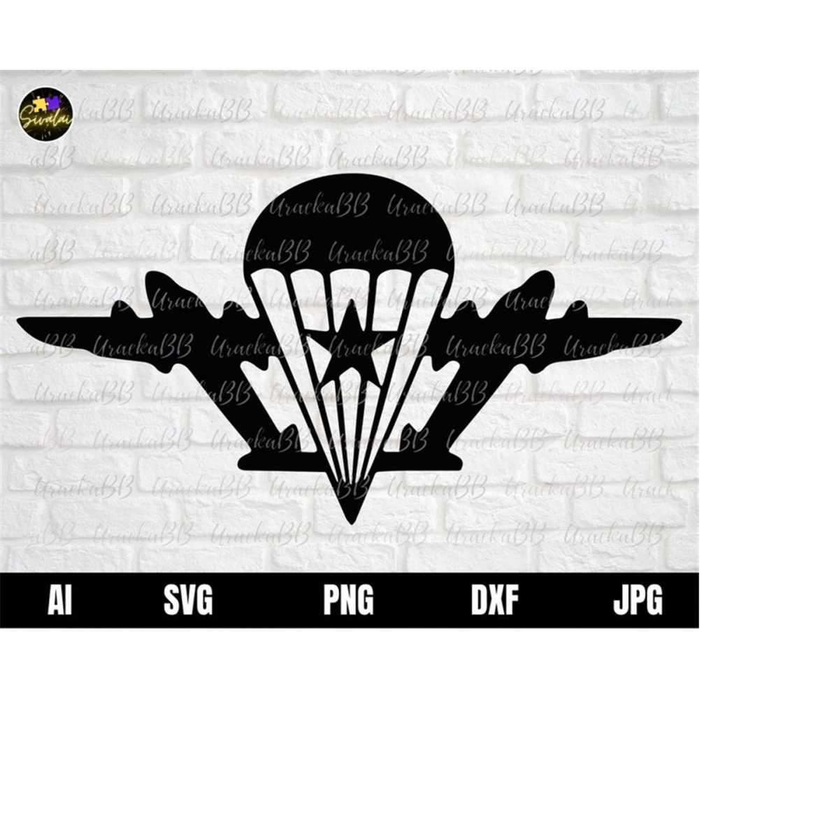 Parachute Svg, Parachuting Svg, Airborne Svg, Army Airplane | Inspire ...