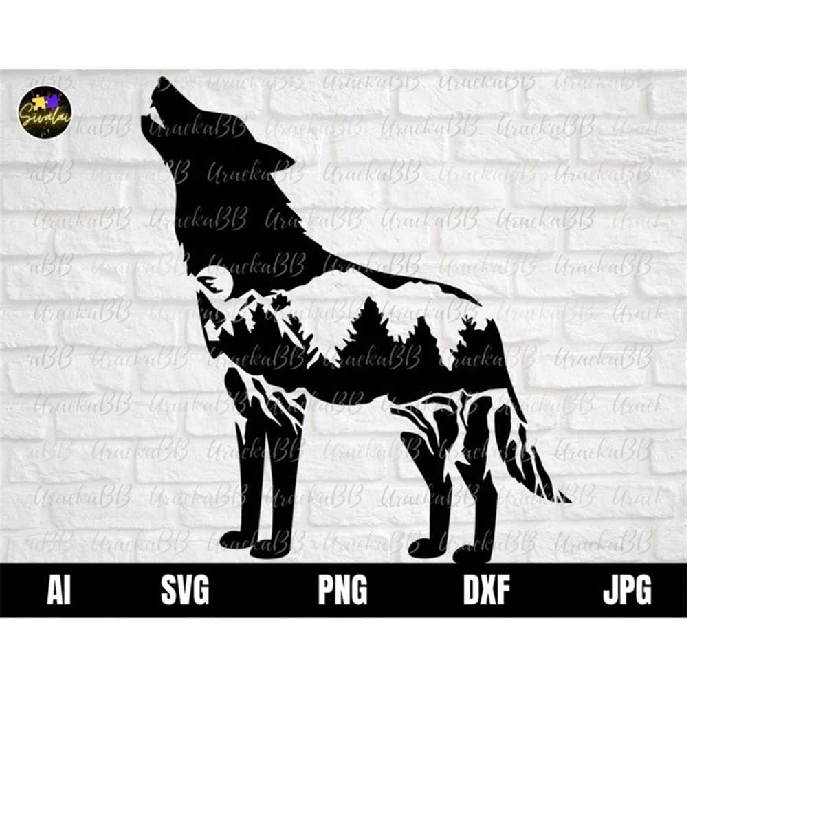 Wolves Svg, Howling Wolf Svg, Mountain Wolf Svg, Pine Forest | Inspire ...