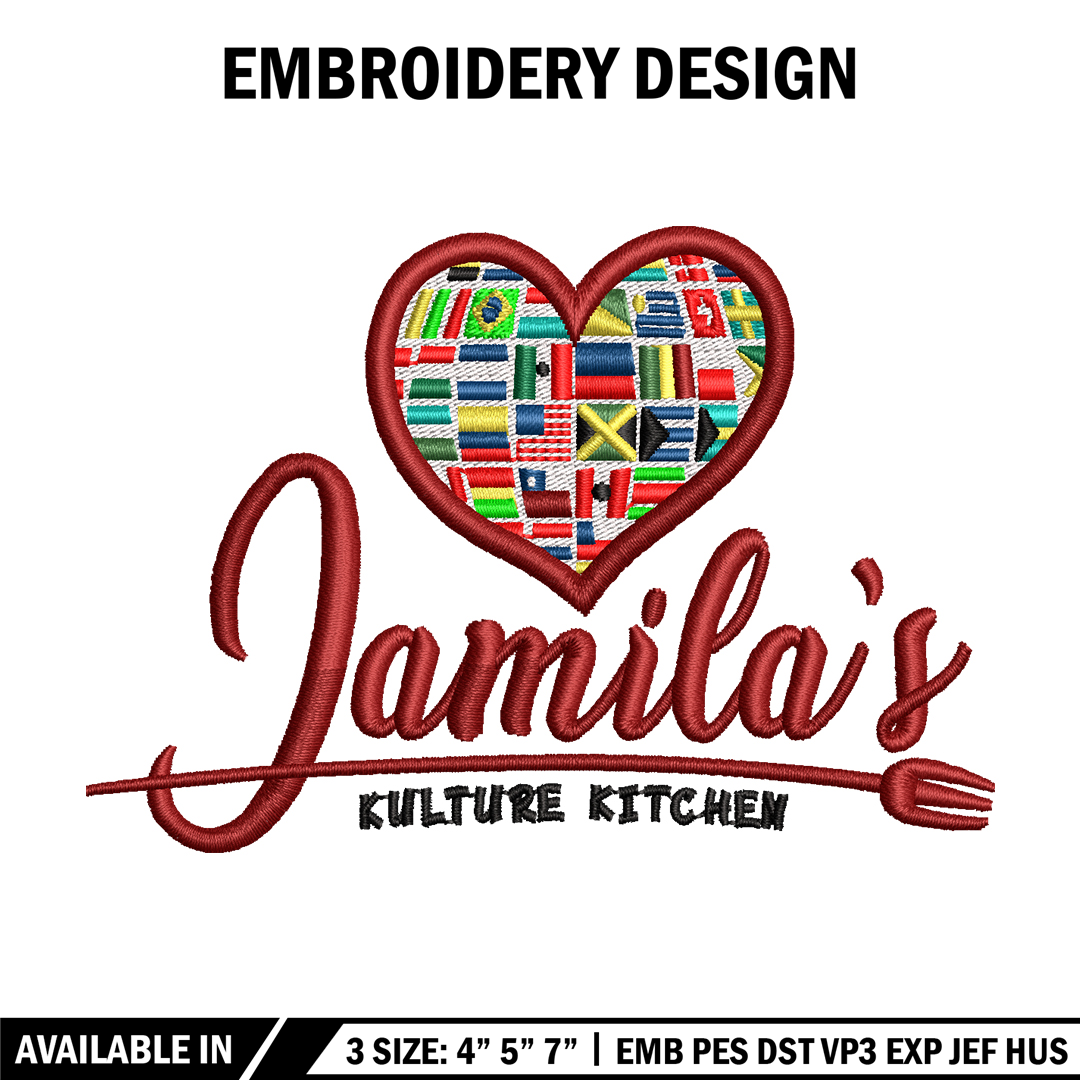 Jamila Logo embroidery design, Jamila Logo embroidery, logo | Inspire ...