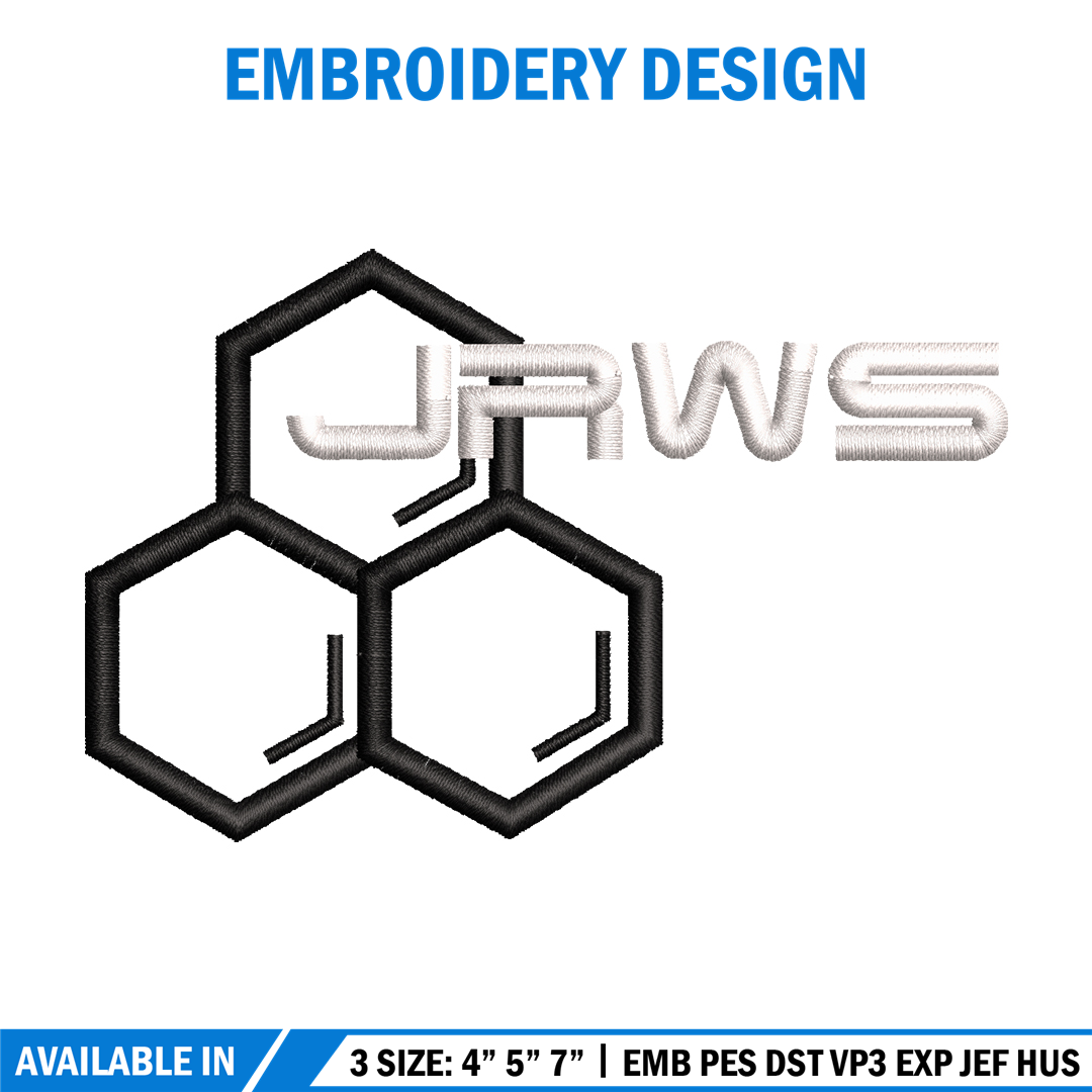 JRWS logo embroidery design, JRWS logo embroidery, logo desi | Inspire ...