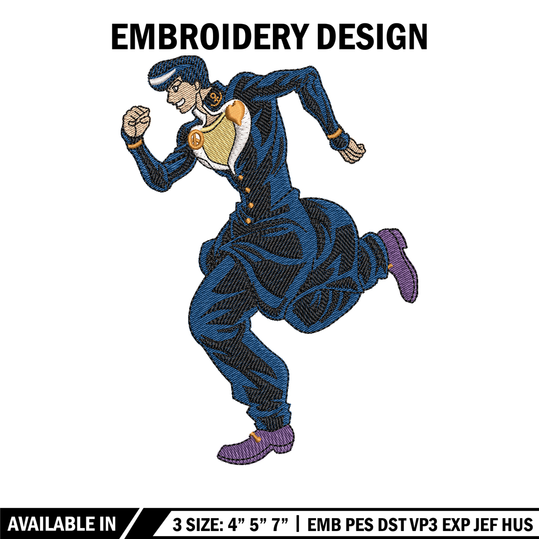 Josuke higashikata embroidery design, anime embroidery, logo - Inspire ...