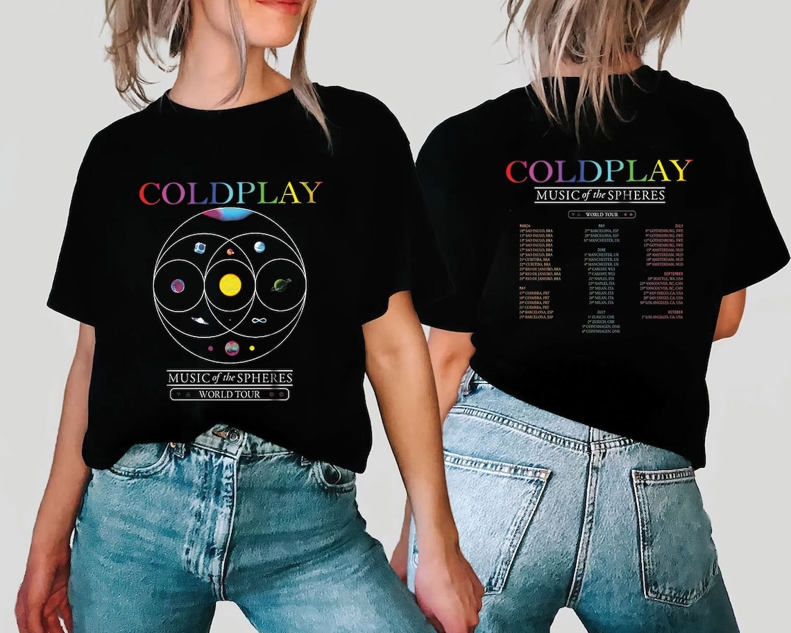 Coldplay World Tour 2023 Shirt, Coldplay Tour Both Sides Shi - Inspire Uplift