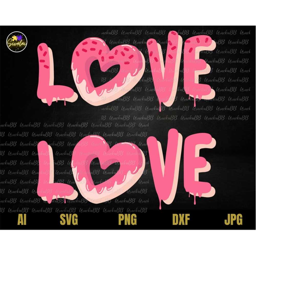 Valentine Love Donut PNG, Pink Donut Heart Svg, Valentine's | Inspire ...