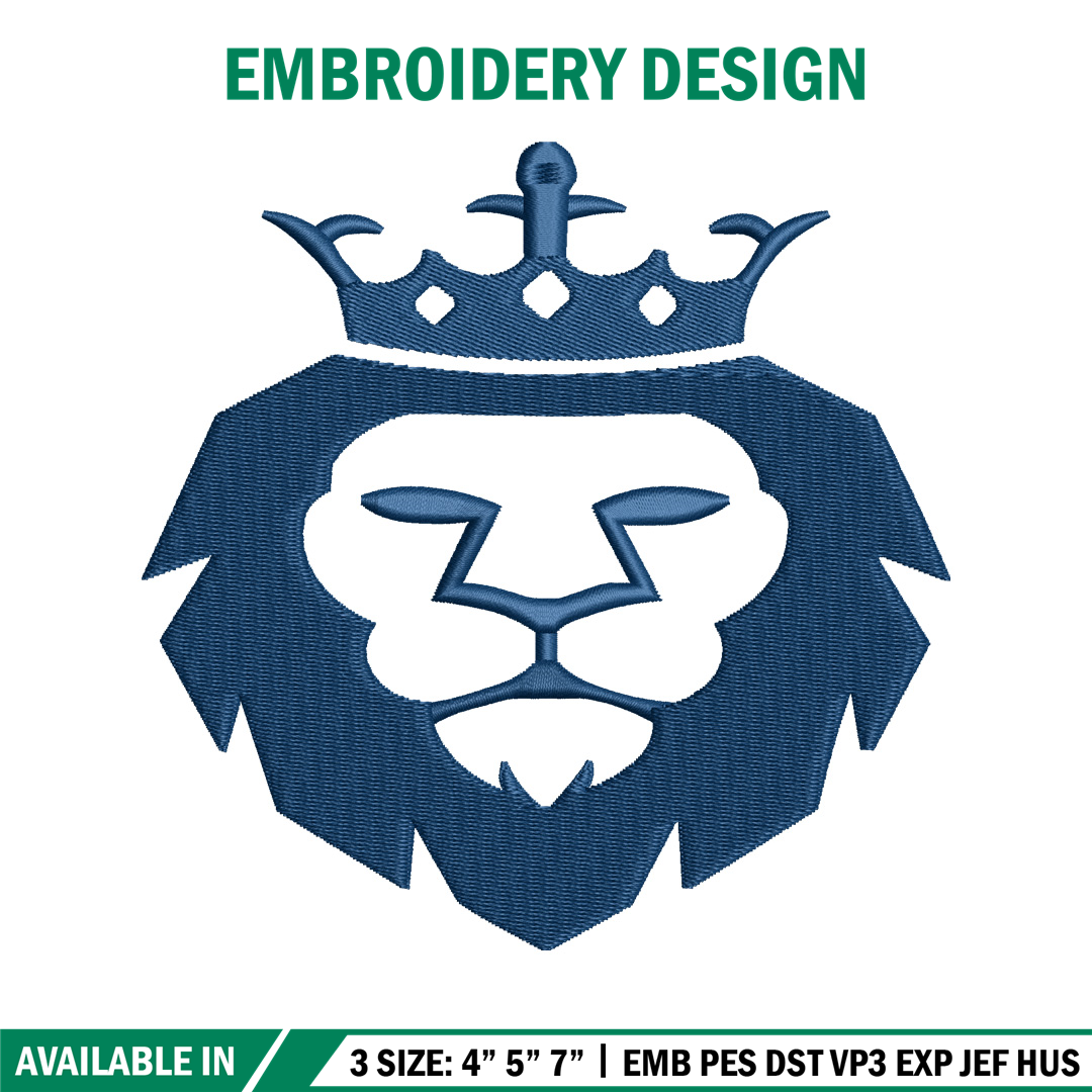 King Lion Logo embroidery design, King Lion Logo embroidery, - Inspire ...