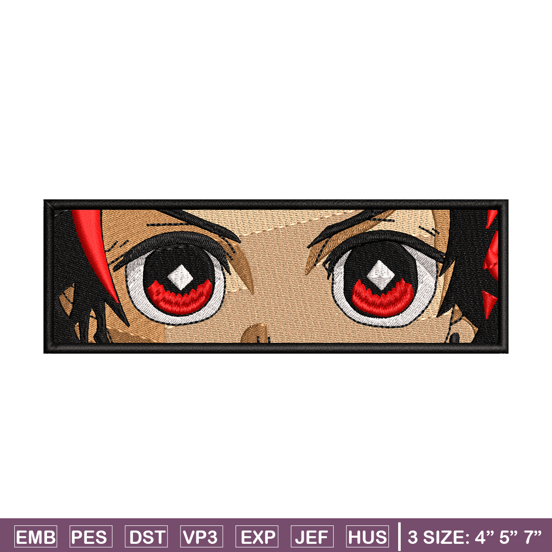 Tanjiro eyes embroidery design, Kimetsu no Yaiba embroidery, - Inspire ...