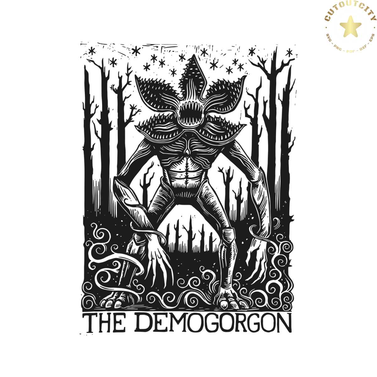 Stranger Things The Demogorgon PNG Sublimation Download | Inspire Uplift