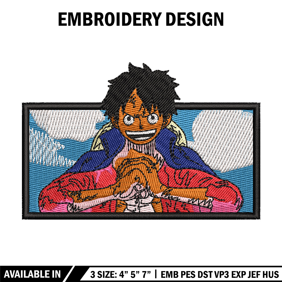Luffy box embroidery design, One piece embroidery, Anime des | Inspire ...