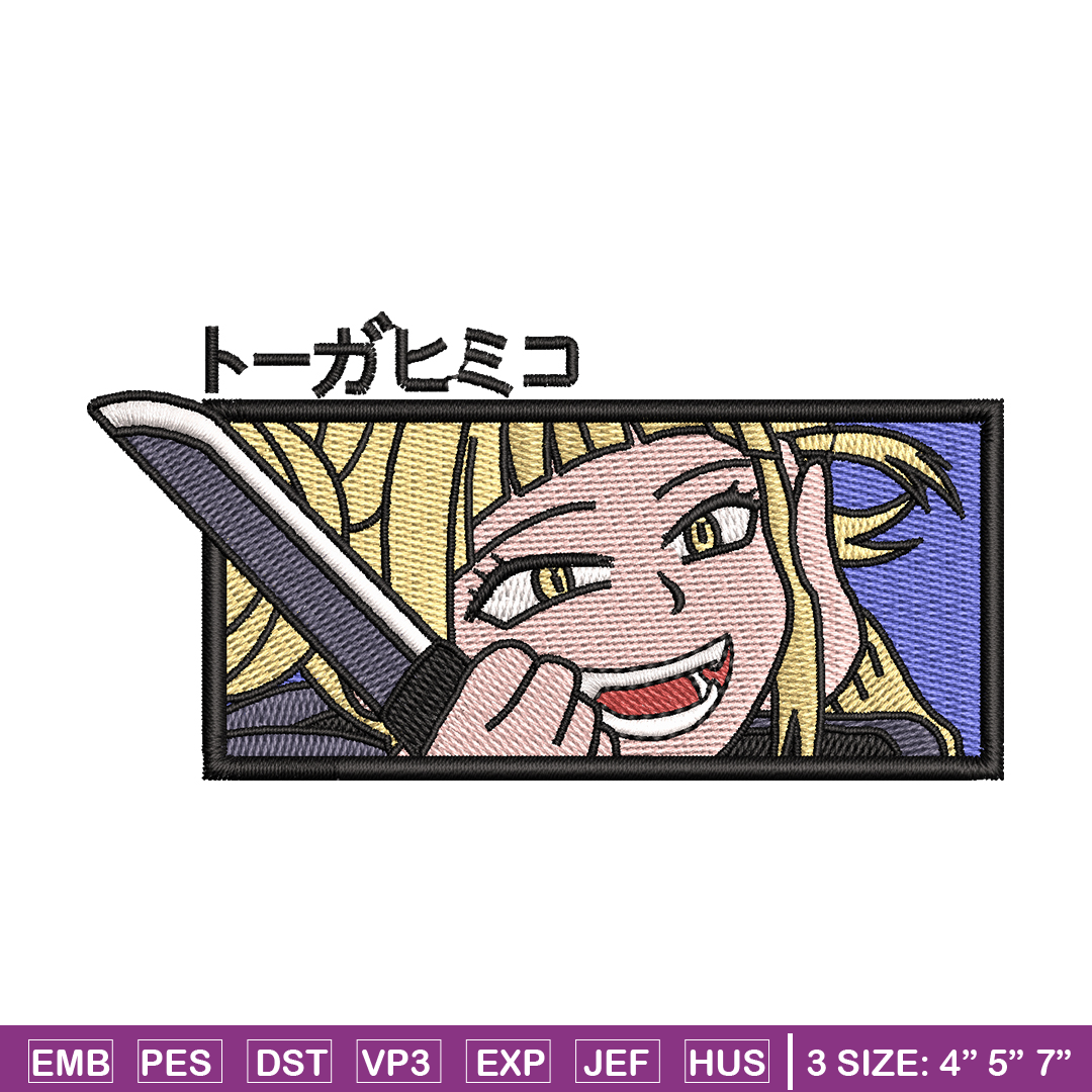 Toga Himiko smile embroidery design, My hero academia embroi | Inspire ...