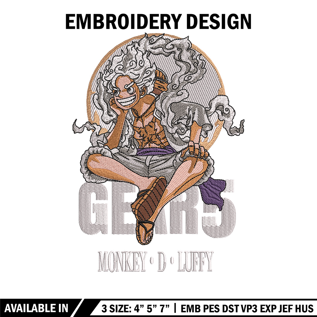Luffy sitting embroidery design, One piece embroidery, Anime | Inspire ...